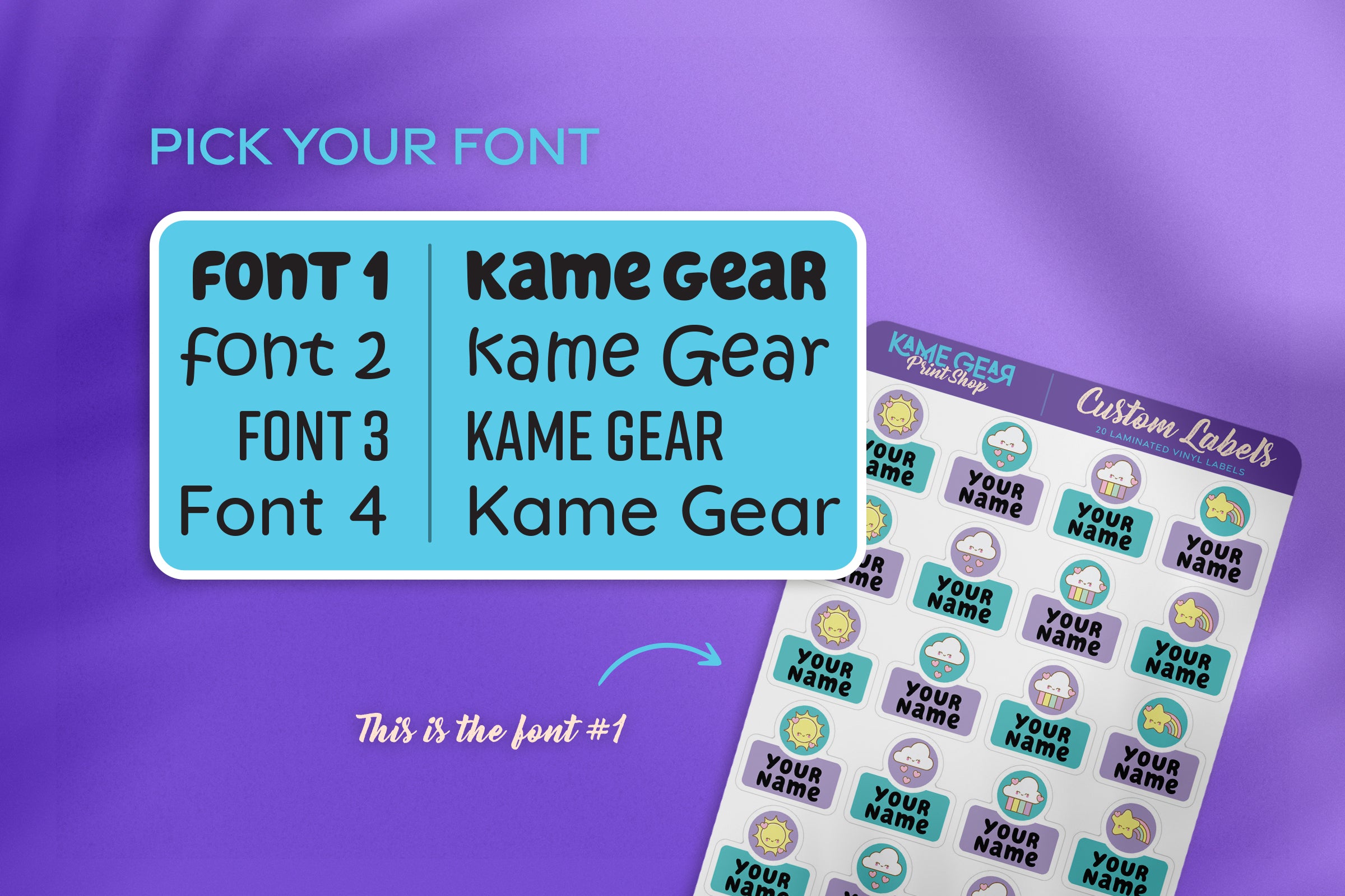 Pretty Stars - Name Labels – Kame Gear