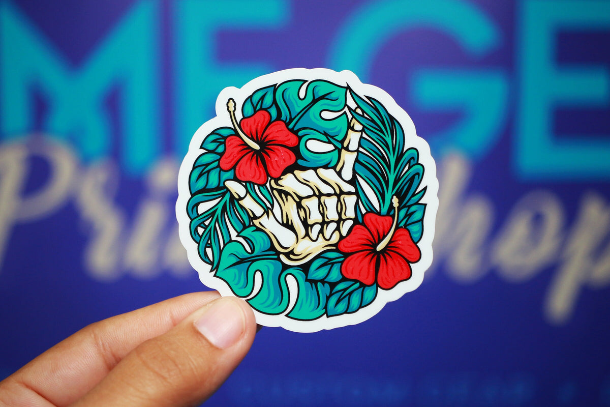 Sticker - Shaka Skeleton Hand – Kame Gear