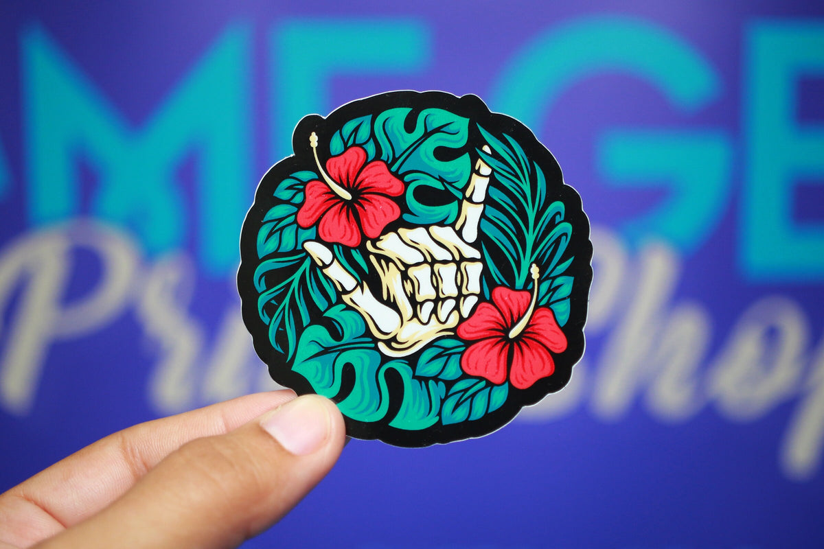 Sticker - Shaka Skeleton Hand – Kame Gear